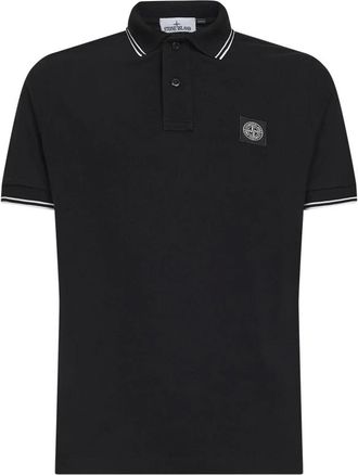 Stone Island Homme, Tops, Noir, Taille: XL Polo &agrave; Manches Courtes Coupe Slim