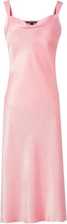 Comma Midikleid Kleid Satinkleid mit Wasserfall-Ausschnitt