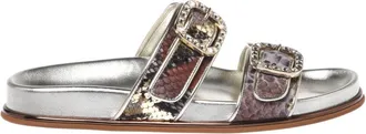 Baldinini Femme, Chaussures, Multicolore, Taille: 39 EU Mule Imprim&eacute; Python