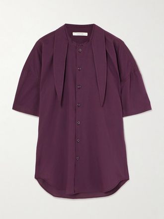 Christophe Lemaire Chemise En Mousseline De Coton &Agrave; Foulard - Violet