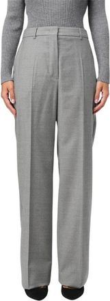 Max Mara Femme, Pantalons, Gris, Taille: 36 FR Pantalon Droit en Laine