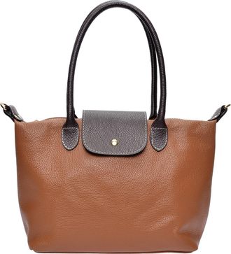Anna Luchini Braun Rindsledertasche