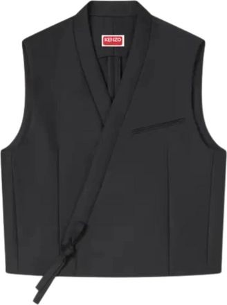 Kenzo Homme, Costumes, Noir, Taille: L Gilet Kimono