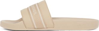 Tommy Hilfiger Damen Badeschuhe Poolslide With Webbing Elegant, Beige (Horseradish), 36