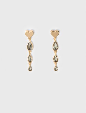 Maje Boucles DOreille Cascades Strass - Dor&eacute; - Maje