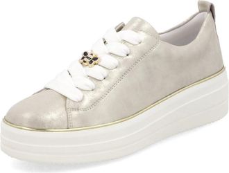 Remonte Damen Low-Top Sneaker D1C03, Frauen Halbschuhe,lose Einlage,straßenschuhe,Strassenschuhe,Sportschuhe,Freizeitschuhe,Turnschuhe,Gold (60),42 EU