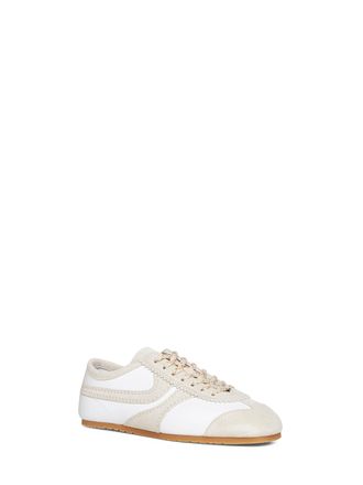 Dries Van Noten Womens Sneakers White Nappa Leather With Suede Details Calf Trainers