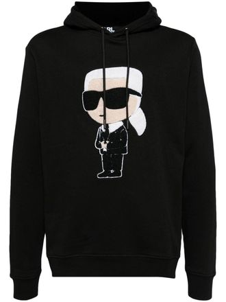 Karl Lagerfeld Hoodie mit Patch - Schwarz