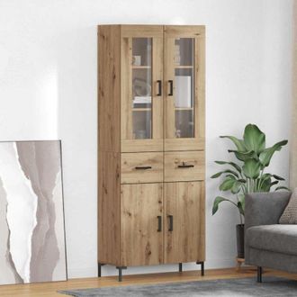 vidaXL vidaXL Haut Armoire 2 pcs Ch&ecirc;ne artisanal Bois ding&eacute;nierie