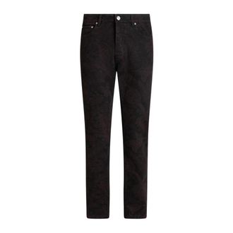 Etro Schwarze Paisley Slim-Fit Gerades Jeans - - Jeans - Herren - Schwarzk - W33