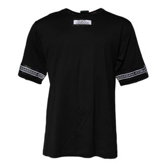 Dolce & Gabbana T-Shirt mit Logo-Print - - Tops - Herren - Schwarzk - XS