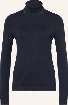 Liu Jo Liu Jo Rollkragenpullover Mit Glitzergarn Und Schmucksteinen blau