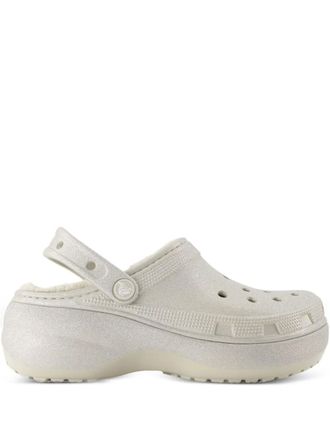 Crocs mules à paillettes - Tons neutres