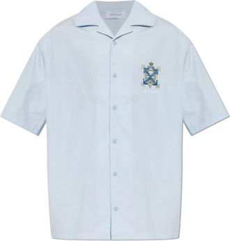 Off-white Homme, Chemises, Bleu, Taille: S Chemise Imprim&eacute;e Color&eacute;e avec Sequins Scintillants