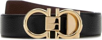 Ferragamo Homme, Accessoires, Noir, Taille: 90 CM Black Leather Reversible Belt