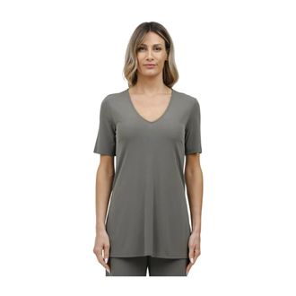 Max Mara Jersey T-Shirt f&uuml;r einen stilvollen Look - - Tops - Damen - Gr&uuml;n - S
