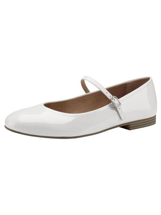 Tamaris Damen 1-1-24214-20 Ballerinas, White Patent, 39 EU