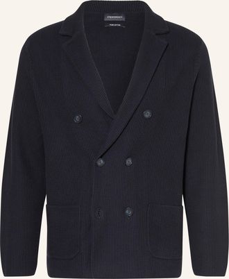 Strokesman's Strokesmans Stricksakko Regular Fit blau