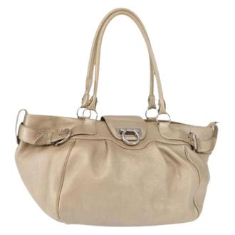 Ferragamo Sac bandouli&egrave;re en cuir Pre-owned - Femme - Pre-owned - Beige - Taille: ONE Size