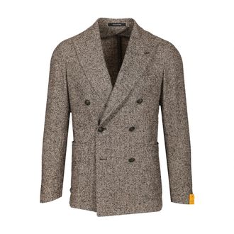 Tagliatore Tweed Double-Breasted Jacke - - Jackets - Herren - Grau - M