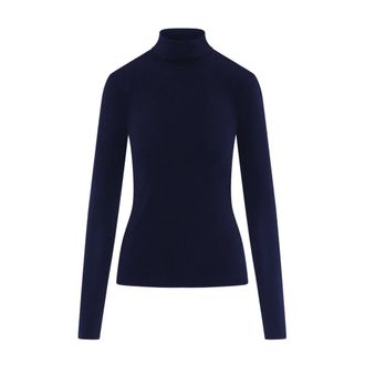 Marc Cain Femme, Pulls, Bleu, Taille: 40 FR Col roul&eacute;s
