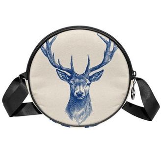 Generic Sac &agrave; bandouli&egrave;re circulaire pour femme, petit sac &agrave; bandouli&egrave;re avec fermeture &eacute;clair, bretelles r&eacute;glables, style d&eacute;contract&eacute;, pour femmes et filles