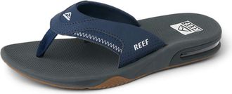 Reef Fanning Herrensandale mit Flaschen&ouml;ffner, Flip-Flop, Fu&szlig;gew&ouml;lbeunterst&uuml;tzung, strapazierf&auml;hige Laufsohle, wasserfreundlich, Marineblau/Schattenfarben,