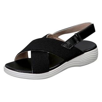 Generic Sandales Femme &eacute;t&eacute; Confortable Orthop&eacute;dique Bout Ouvert Chaussures Antid&eacute;rapant Respirantes Casual Sandales de Plage Leger Boho Platform Sandals, Mode