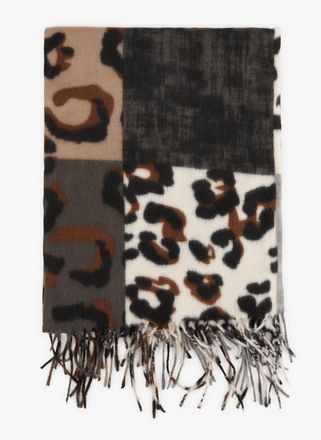 Au Printemps Paris Echarpe &agrave; motif avec franges