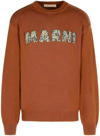 Marni Pull Col Rond - Marron