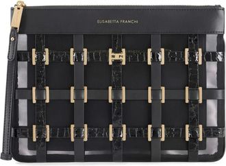 Elisabetta Franchi Femme, Sacs, Noir, Taille: ONE Size Clutch Bag