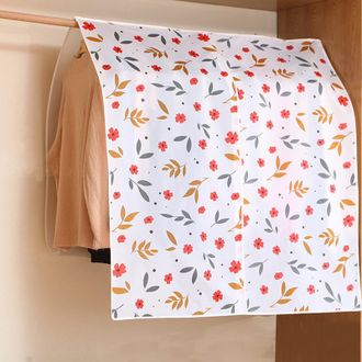 Generic Kleidungsschutzhüllen Groß 150 Kleiderständer Abdeckung Lang mit Magic Tape Staubschutz Atmungsaktiv Schutzhülle Staubdicht Feuchtigkeit (5 Muster)(E,