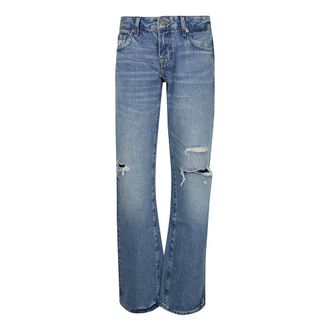 7 For All Mankind Femme, Jeans, Bleu, Taille: W28 Low Straight Wave