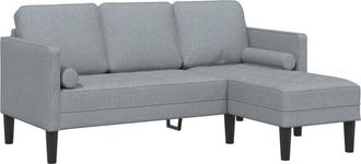 vidaXL Sofa Set Hellgrau 173 x 131 x 67 cm Stoff Vidaxl