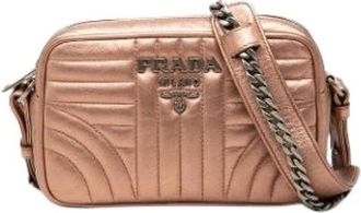 Prada Sac bandouli&egrave;re Diagramme Pre-owned - Femme - Pre-owned - Brun - Taille: ONE Size