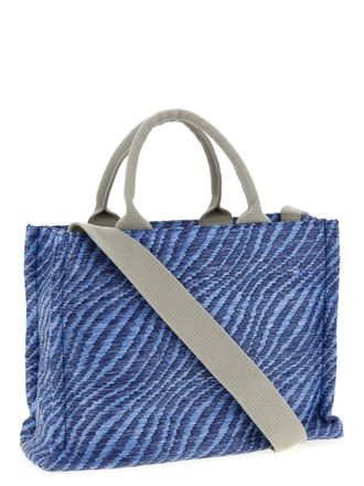 Marni Woven Raffia Tote Bag - Blue