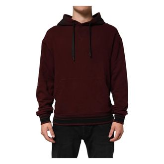 Dolce & Gabbana Burgunder Karo Herren Hoodie Pullover - - Sweatshirts & Hoodies - Herren - Braun - M