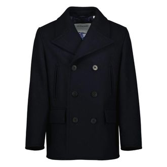 Burberry Marineblauer Woll-Peacoat - - Jackets - Herren - Blau - XL