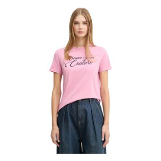 Versace Jeans Couture T-shirt &agrave; logo - Femme - Tops - Rose - Taille: 36 FR