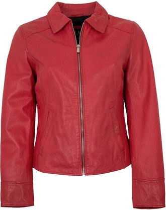 Jilani Lederjacke Elodi Jilani - Damen Lederjacke Lammnappa hellrot