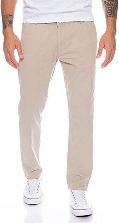 Rock Creek Rock Creek RC-390 Pantalon chino pour homme Coupe droite Chino - Beige - W31