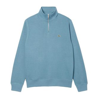 Lacoste Sweatshirt f&uuml;r Herren, mit kurzem Rei&szlig;verschluss, Verriegelung (Blau)
