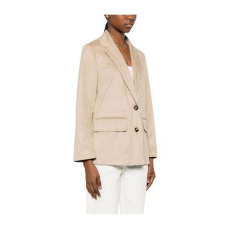 Marella Femme, Vestes, Beige, Taille: 46 FR Veste &agrave; Poches Emmcerchio