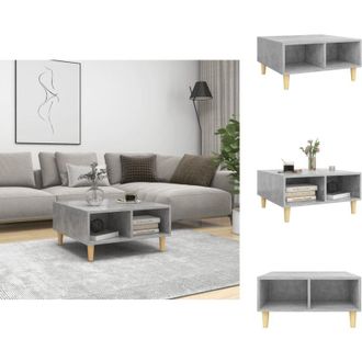 vidaXL Couchtisch Betongrau 60x60x30 cm Holzwerkstoff - Couchtisch - Wohnzimmertisch - Skandinavischer Stil - Holzt Tisch - Grau
