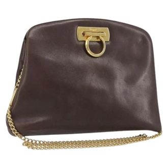 Ferragamo unisex, Pre-owned, Brun, Taille: ONE Size Sac bandouli&egrave;re en cuir pr&eacute;-poss&eacute;d&eacute;