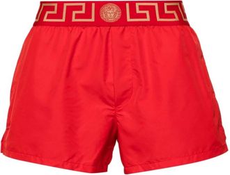 Versace Homme, Maillots de bain, Rouge, Taille: 2XL Greca Border Swim Shorts