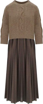 Weekend by Max Mara ROBE AVEC MAILLE CALCO BEIGE MAX MARA WEEKEND