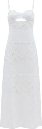 Ermanno Scervino Femme, Robes, Blanc, Taille: 36 FR Long Linen Dress