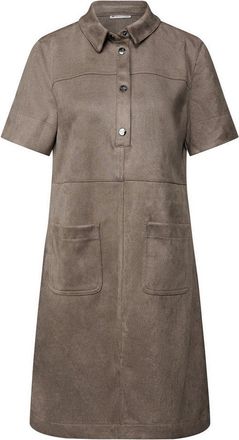 Street One Midikleid Velours Shirt collar Dress_sol