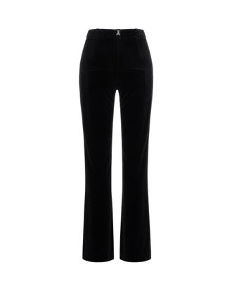 Patrizia Pepe Stretch Velvet Trousers - Black